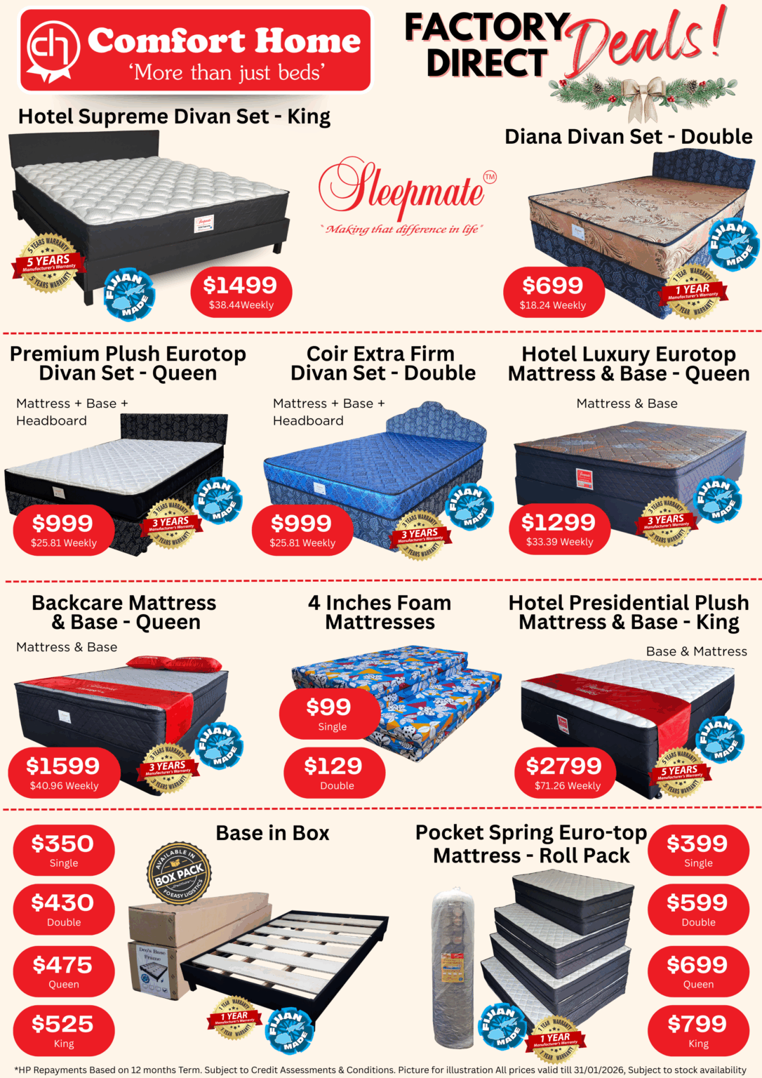 Comfort Special Offer – Sleepmate Bedding – Comfort Home Distribution ...